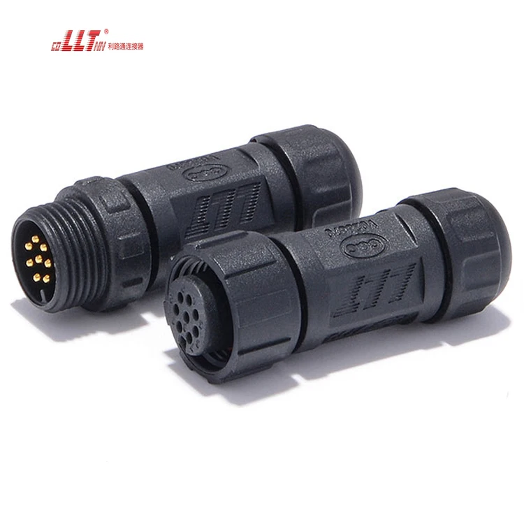 8pin M12 Led Ip68 Field Assembly Electrical Waterproof Connector 2 3 4 ...