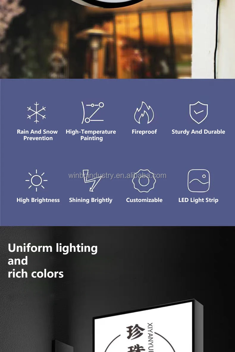 Winbo Acrylic Poster Illuminated Aluminum Backlit Poster Frame Wall Art ...