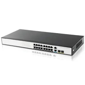 20 1000mbps Ports Poe Gigabit 16+2+2 Giga 1u Rack Mount Ethernet Switch ...