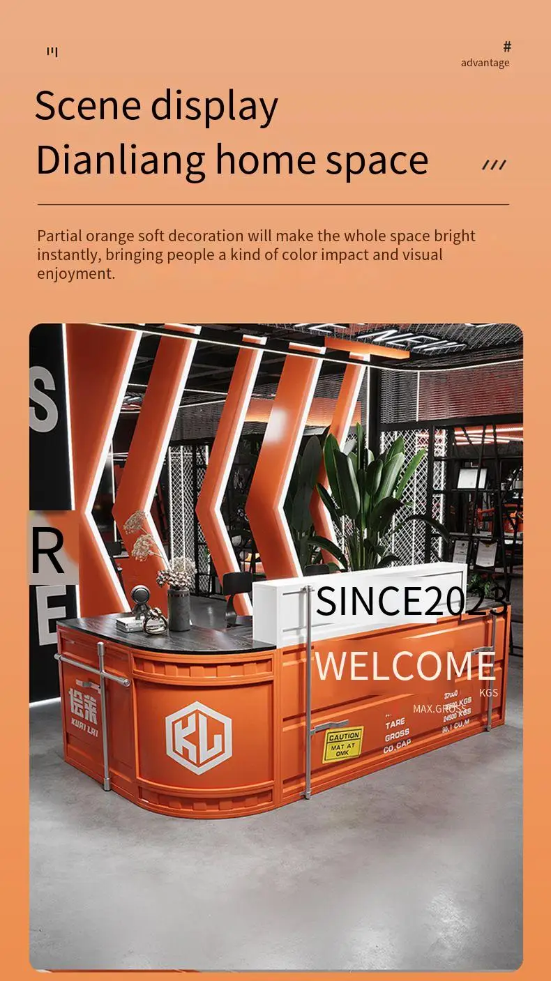 American Industrial Style Bar Counter Metal Style Creative Bar Table ...