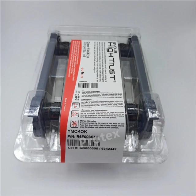 Evolis YMCKOK Color Ribbon - 200 Prints/roll for Primacy