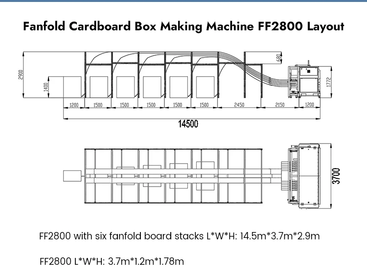 Aopack Fully Automatic Fanfold Cardboard Carton Box Making Machine Ff2800