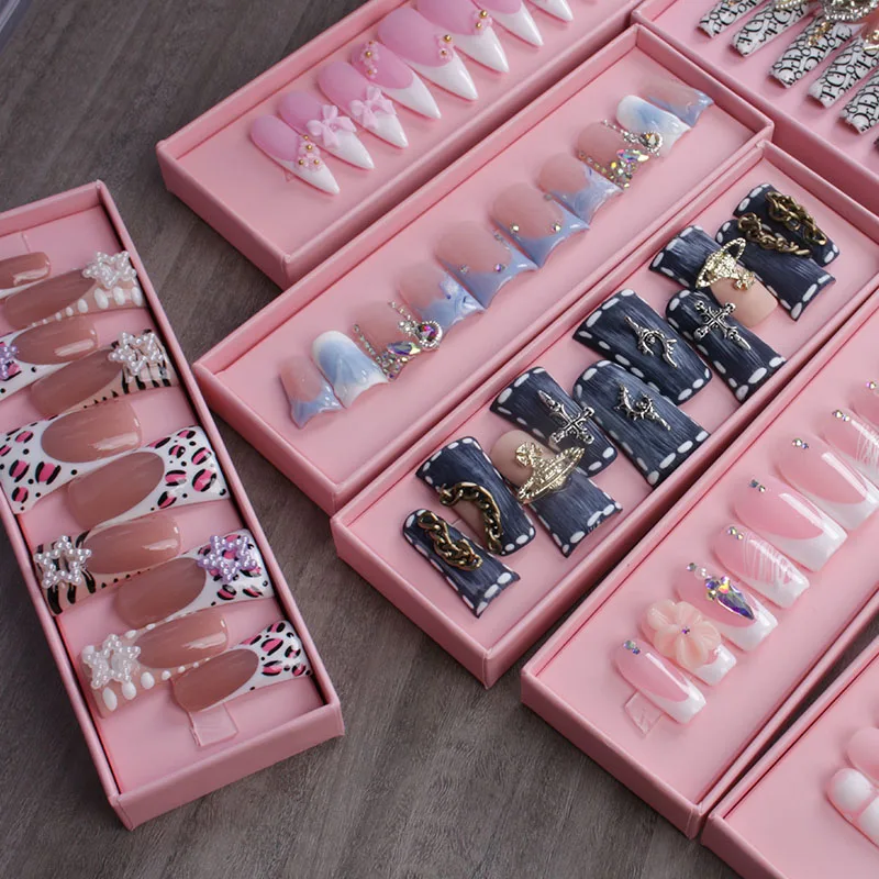 Salon Quality Handmade Luxury Nail Packing Box 3D Nail Art Design Full ...