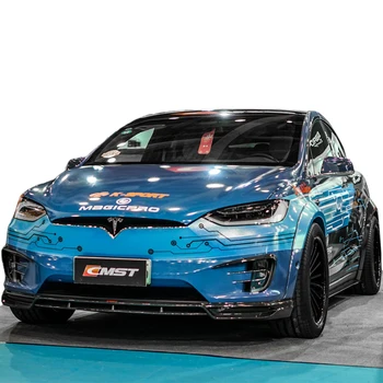Body Kit For Tesla Model X In Cmst Style Wide Flare Carbon Fiber Front ...