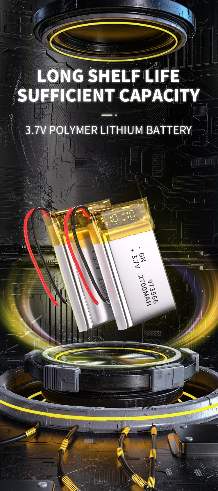 Wholesale 973566 Rechargeable Polymer Battery 3.7v Li-polymer Battery 2700mah 973566 Lithium ...