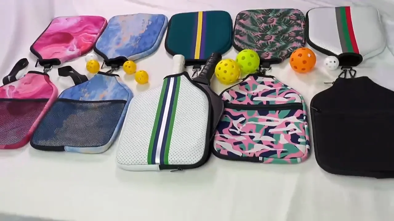 Factory Custom Logo Neoprene Pickleball Paddle Tennis Bag Case Racket ...