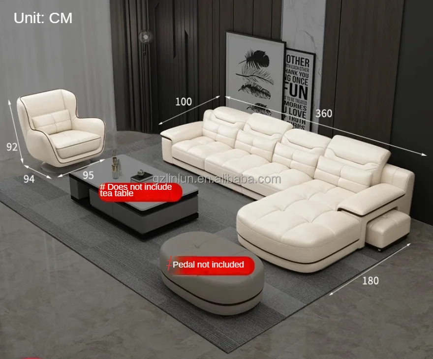Modern Leather Sofa Set for Living Room - Comfort & Style