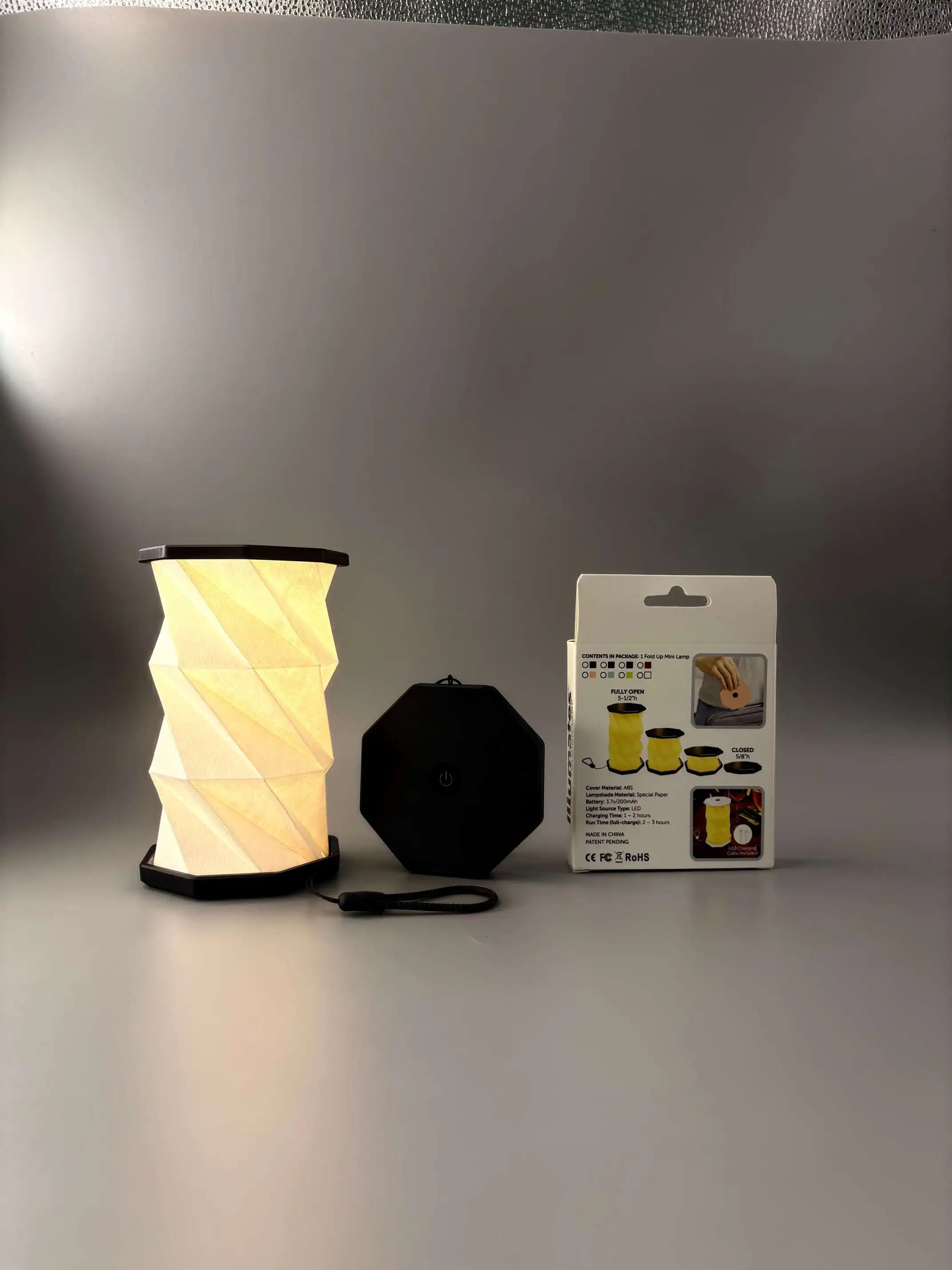 Mini Folding Paper Lamp - Eye-Caring, Portable Night Light