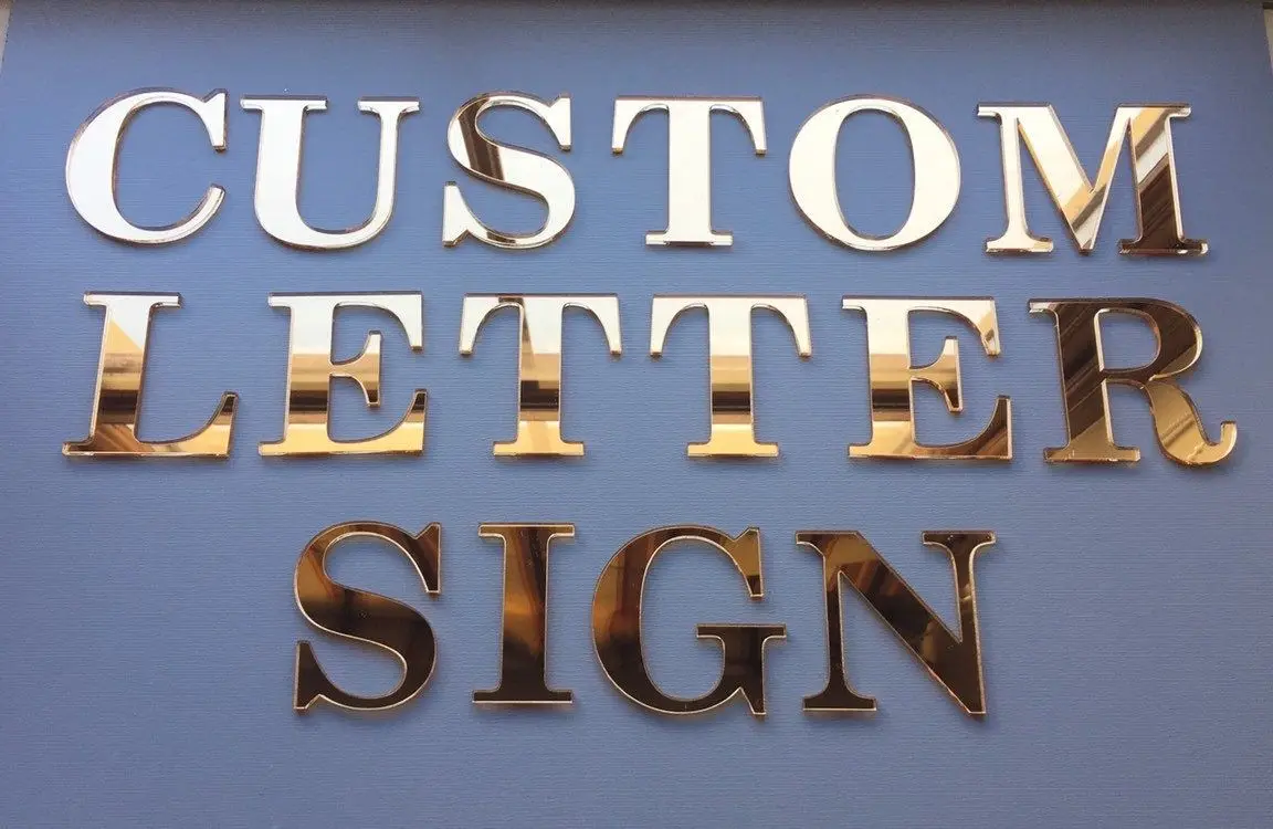 Personalization 3d Acrylic Letters Wall Stickers Rose Gold Non ...