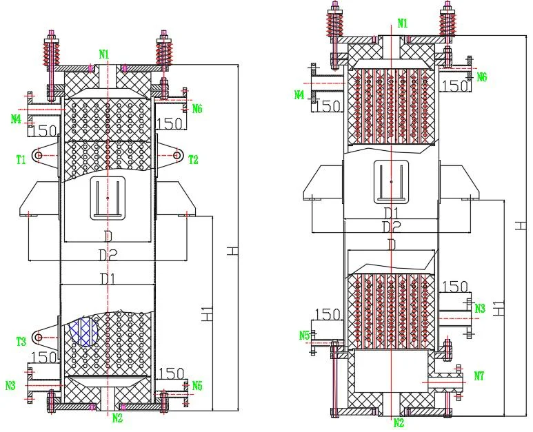 98% Concentrated Sulfuric Acid Dilutor - Graphite Block Heat Exchanger