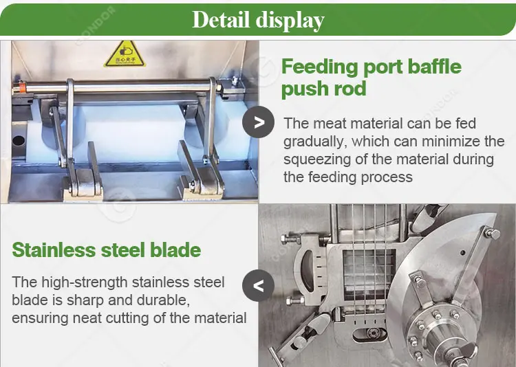 Chicken Breast Cube Equipment 500kg Frozen Ham Beef Dice Cutter Machine ...