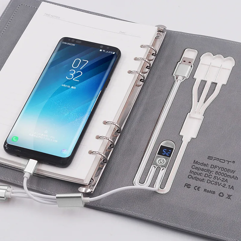 Custom Hardcover Spiral Bound Notebook - Powerbank & U-disk