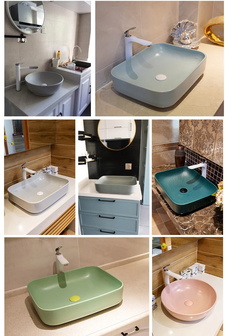 Colored Rectangle Basins - Durable and Stylish Sanitary Ware
