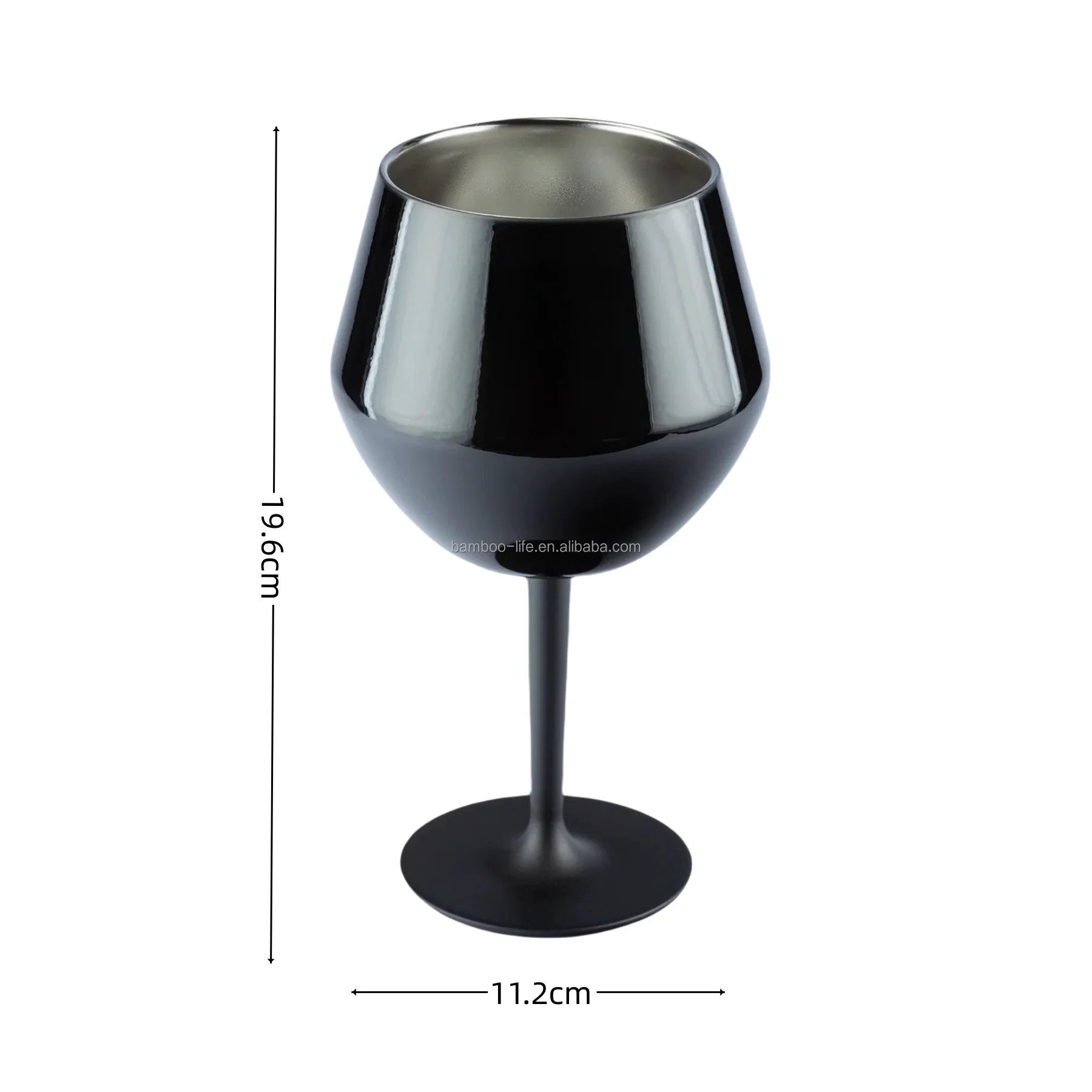 2025 14oz Stainless Steel Goblets Champagne Glasses Metal Wine Glasses ...