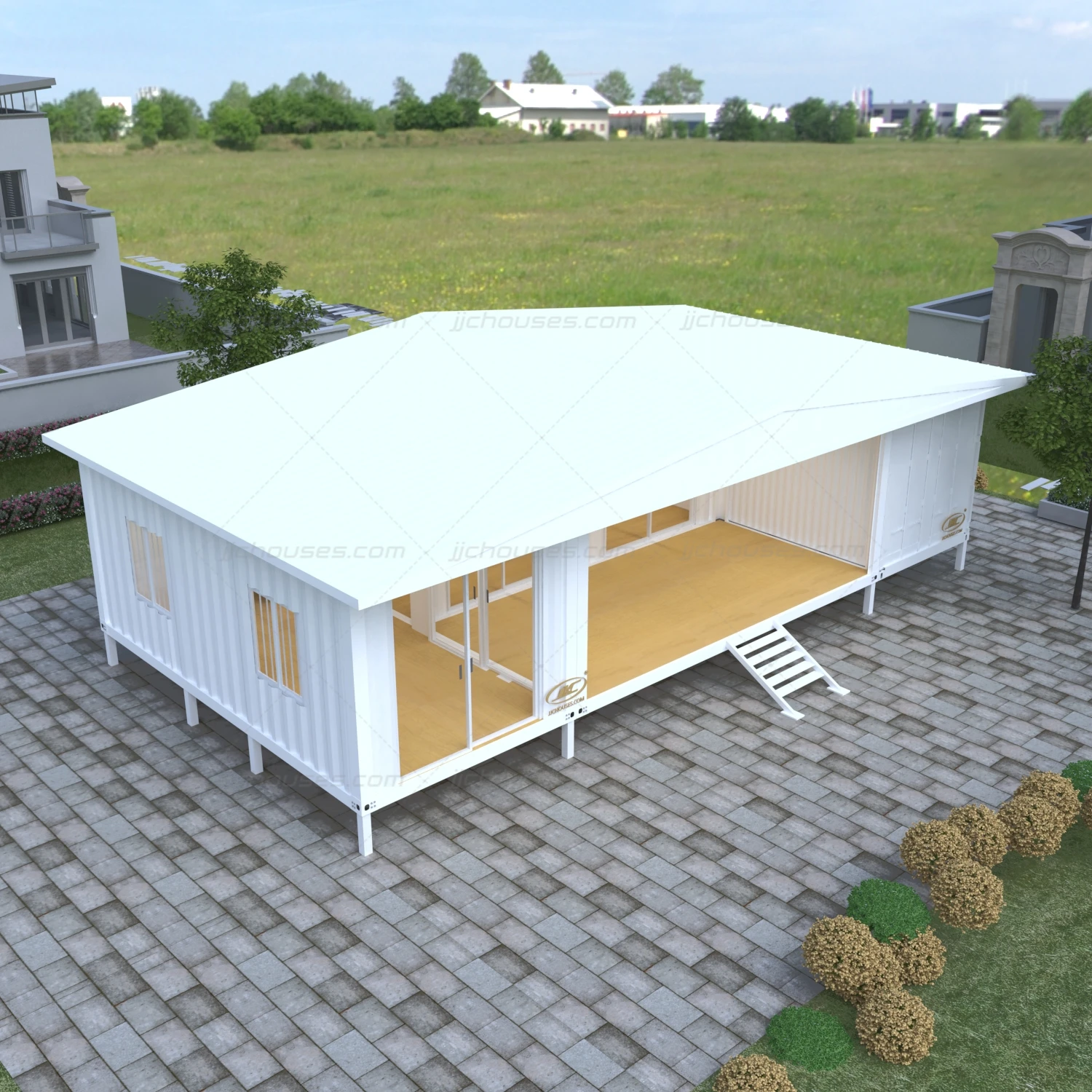 Custom Design Prefab Boarding House Plans - Modern 40ft Container