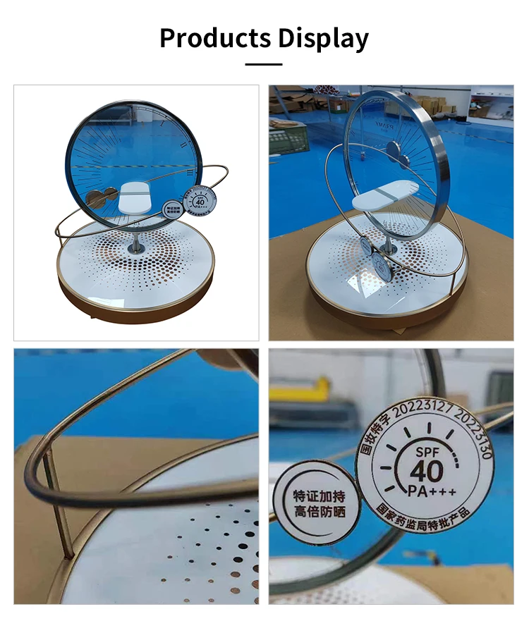 Acrylic Skincare Facial Cleanser Retail Display Stand For Sunscreen ...