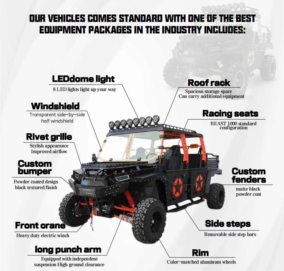 5 Seaters CF ENGINE TYPE Gas UTV 4X4 1000CC Automatic Transmission UTV