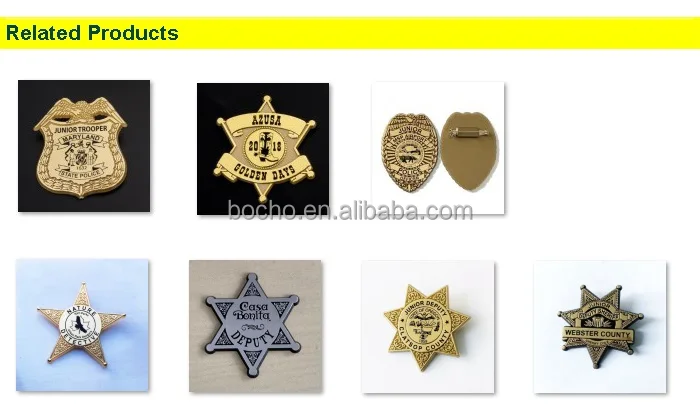 Plastic 7 Point Star Sheriff's Badges For Kids With Custom Printed ...