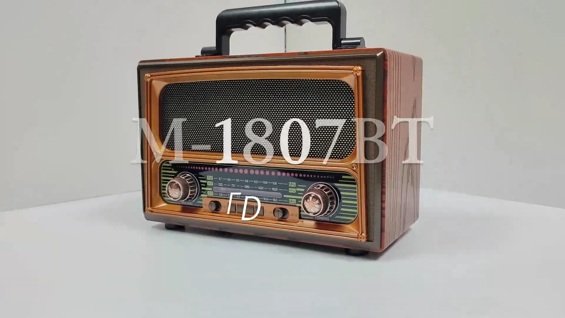 M-1807bt Big Size Retro Stykle Portable Desktop Radio With Remote ...