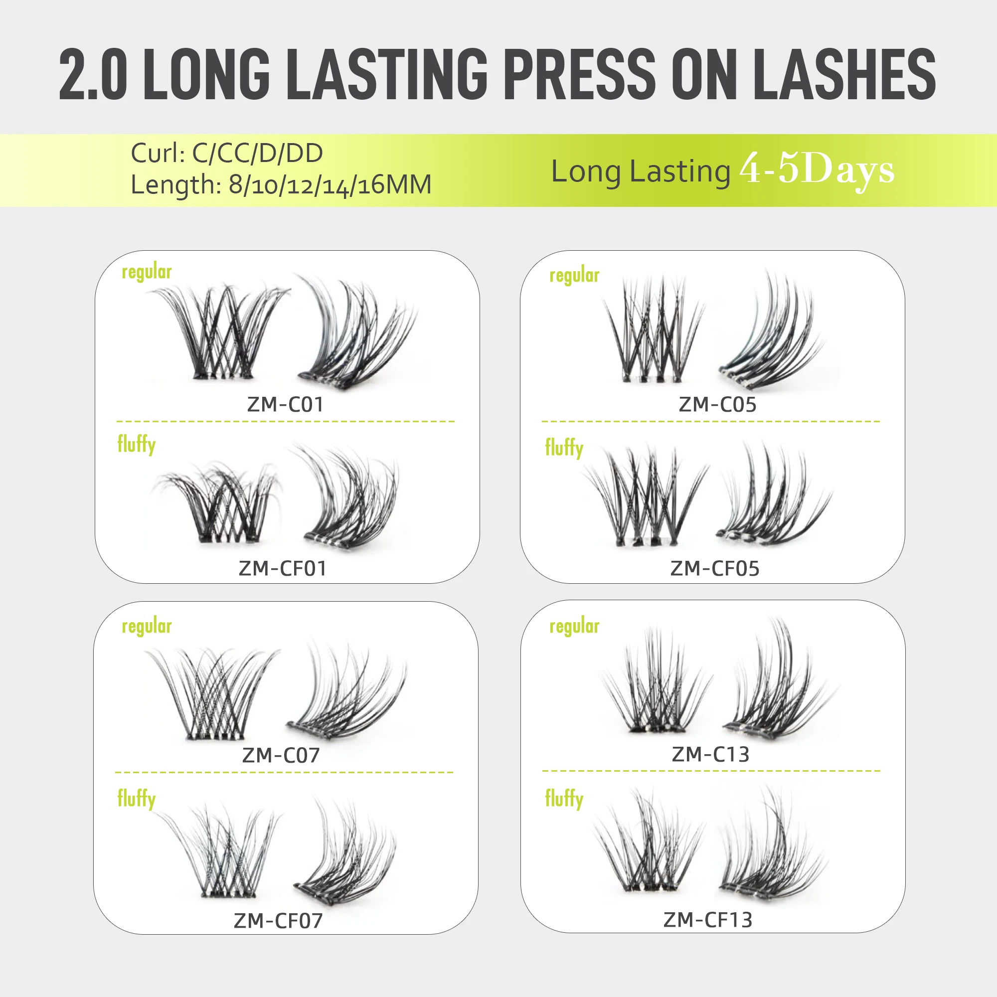 Custom logo Glueless Diy Lash Clusters Vegan Cruelty Free Self Adhesive ...
