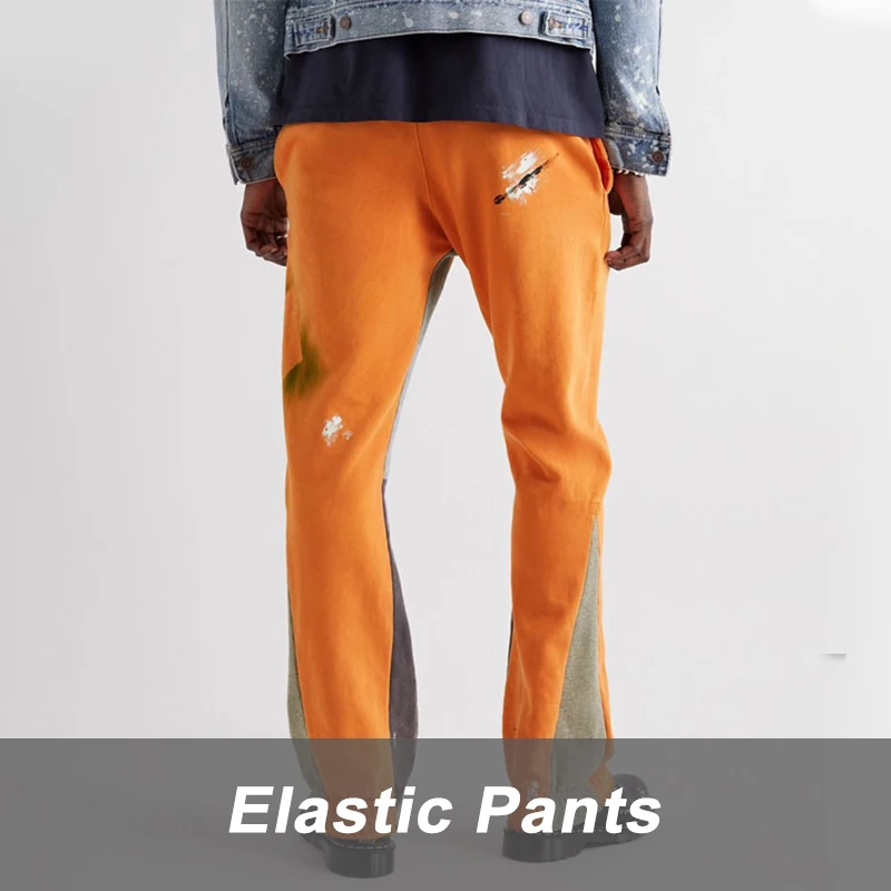 Custom Stack Pant Flared Sweatpants Men Jogger Sweat Pants Patchwork ...