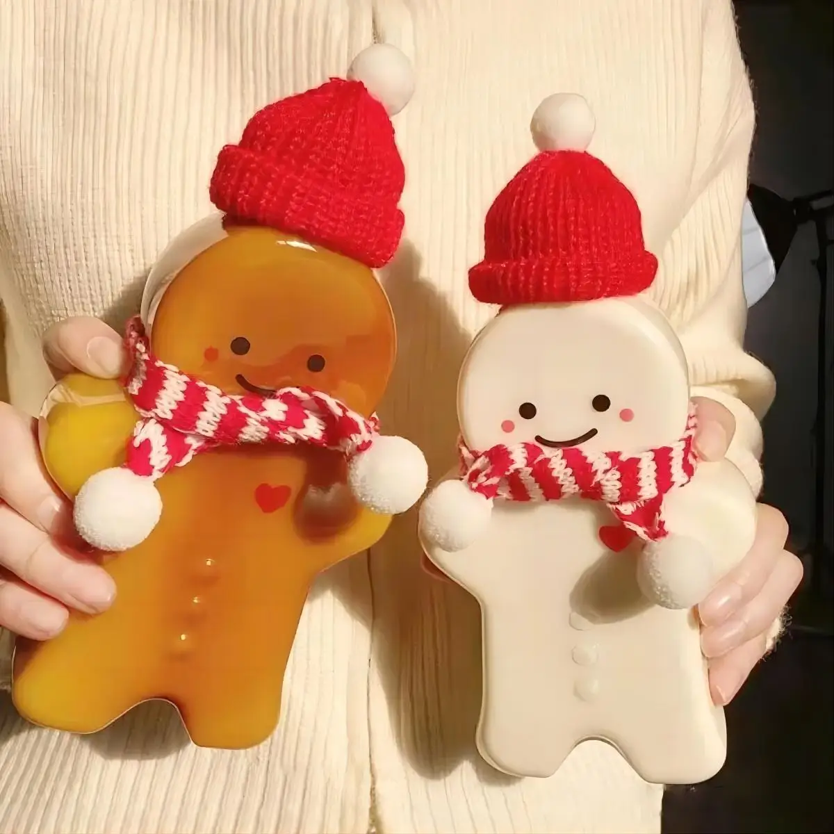 High Quality Gingerbread Man Disposable Plastic Drinking Bottle With ...