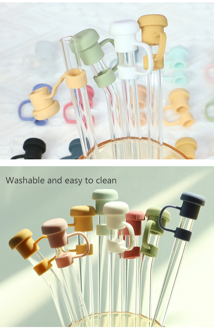 Silicone Manufacturer 8 and 10mm Personal Customized Straw Cover Topper ...