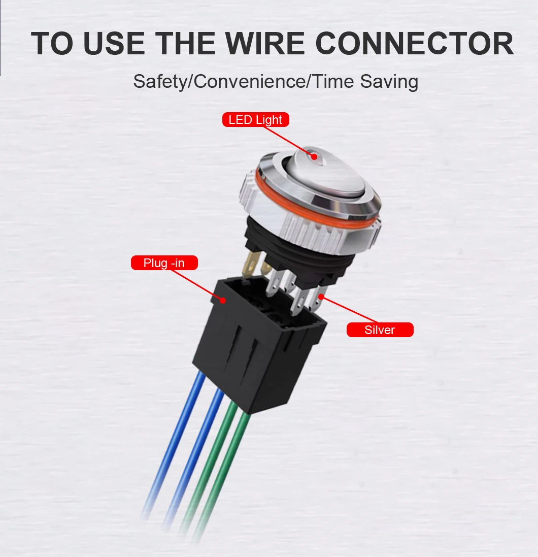 22mm Rocker Switch Self-locking 3-pin On-off Waterproof Stainless Steel ...