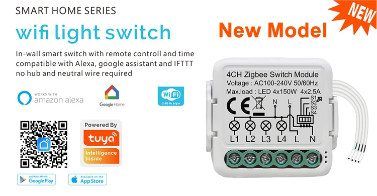 Tuya Zigbee 1 Channel Light Switch Module Work With Alexa Google Home ...