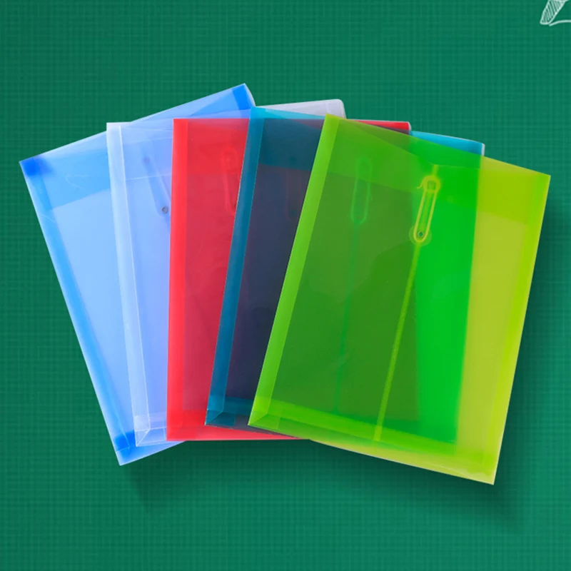 Custom Logo A4 Thick Plastic Organizer PP Material Clear Color Document ...