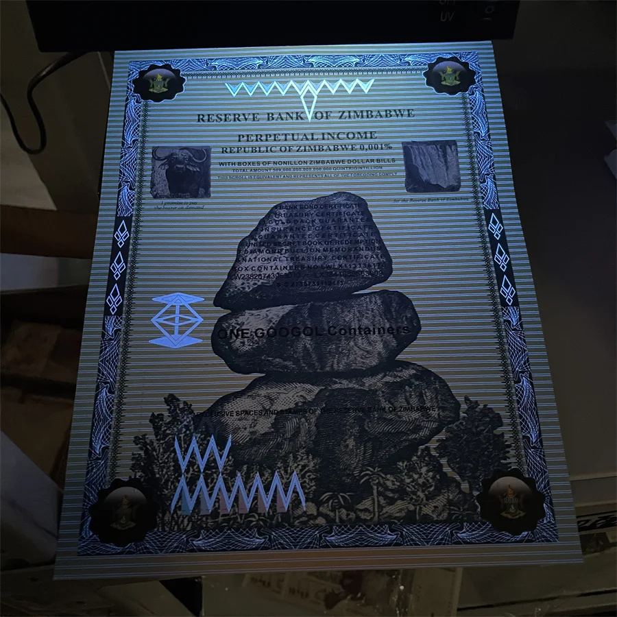 200 Pcs Zimbabwe One Myrillion Containers Banknote Scrolls