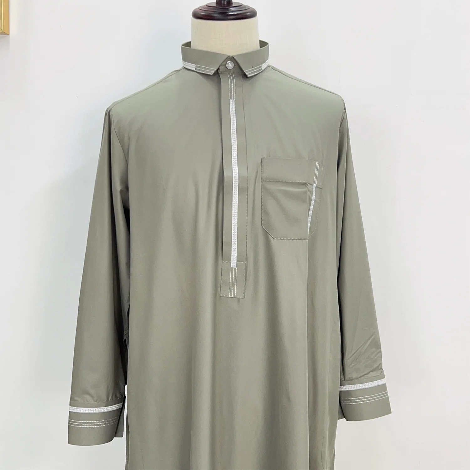Modest Turkey Islamic Clothing Arab Jubah New Design Thobe With Pockets ...