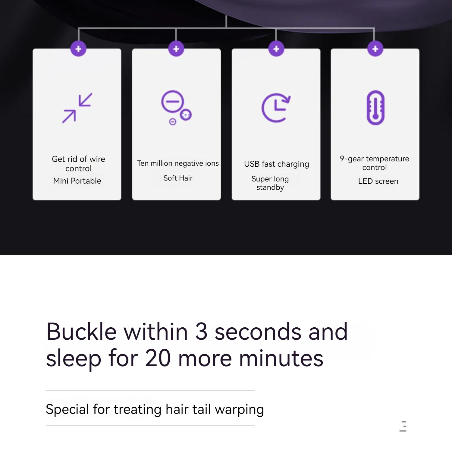 Lowra Rouge Wireless Straight Hair Comb Portable Electric Comb Anti ...