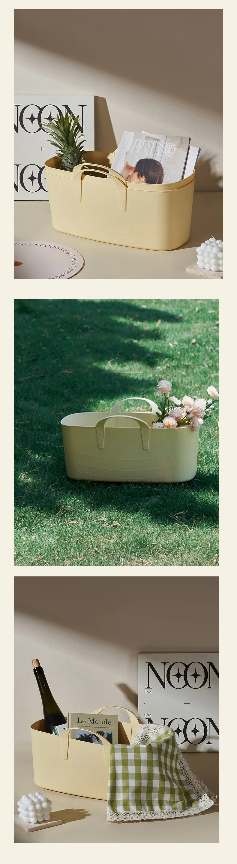 Multifunctional Sundry Rectangular Storage Household Plastic Basket ...