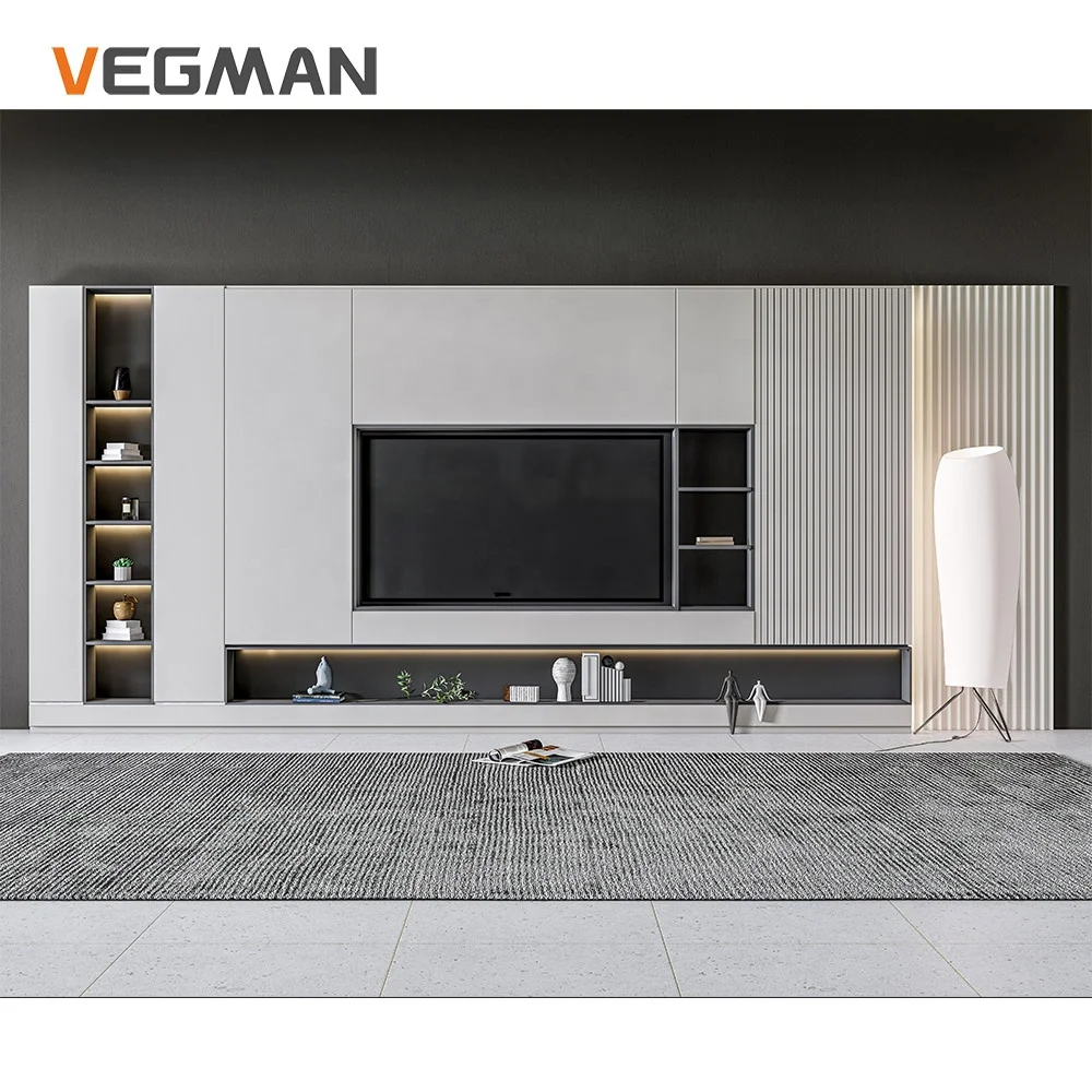 VEGMAN Wooden Luxury Modern Design Moisture Proof E1 Grade Wall Mounted ...