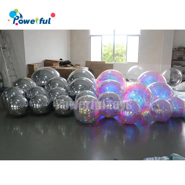 Iridescent Mirror Balloon Model Hanging Floating Mirror Ball Sphere Pvc ...
