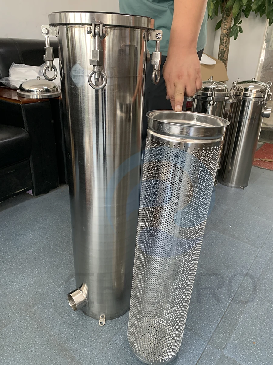 Customized Industrial Liquid Filtration System Stainless Steel Housing ...