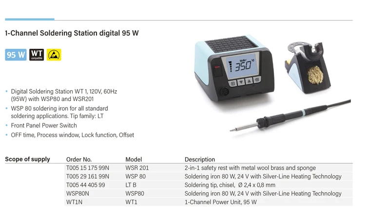 Alibaba.com: WT1 Series WSP 80 80W soldering iron station with robust ...