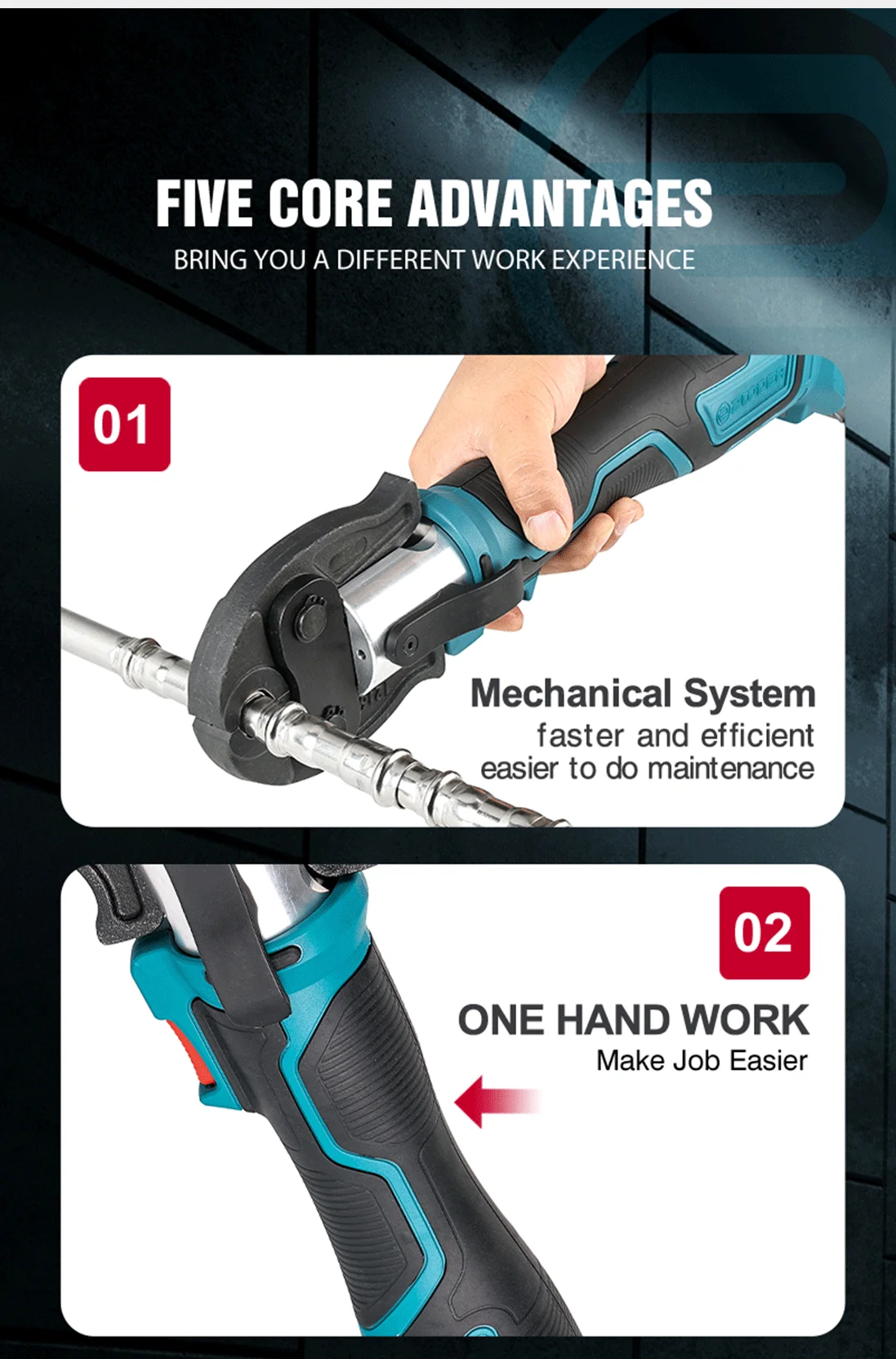 ZUPPER MP-1930 Alicate Prensa Para Pex Cordless Battery Pipe Press Tool