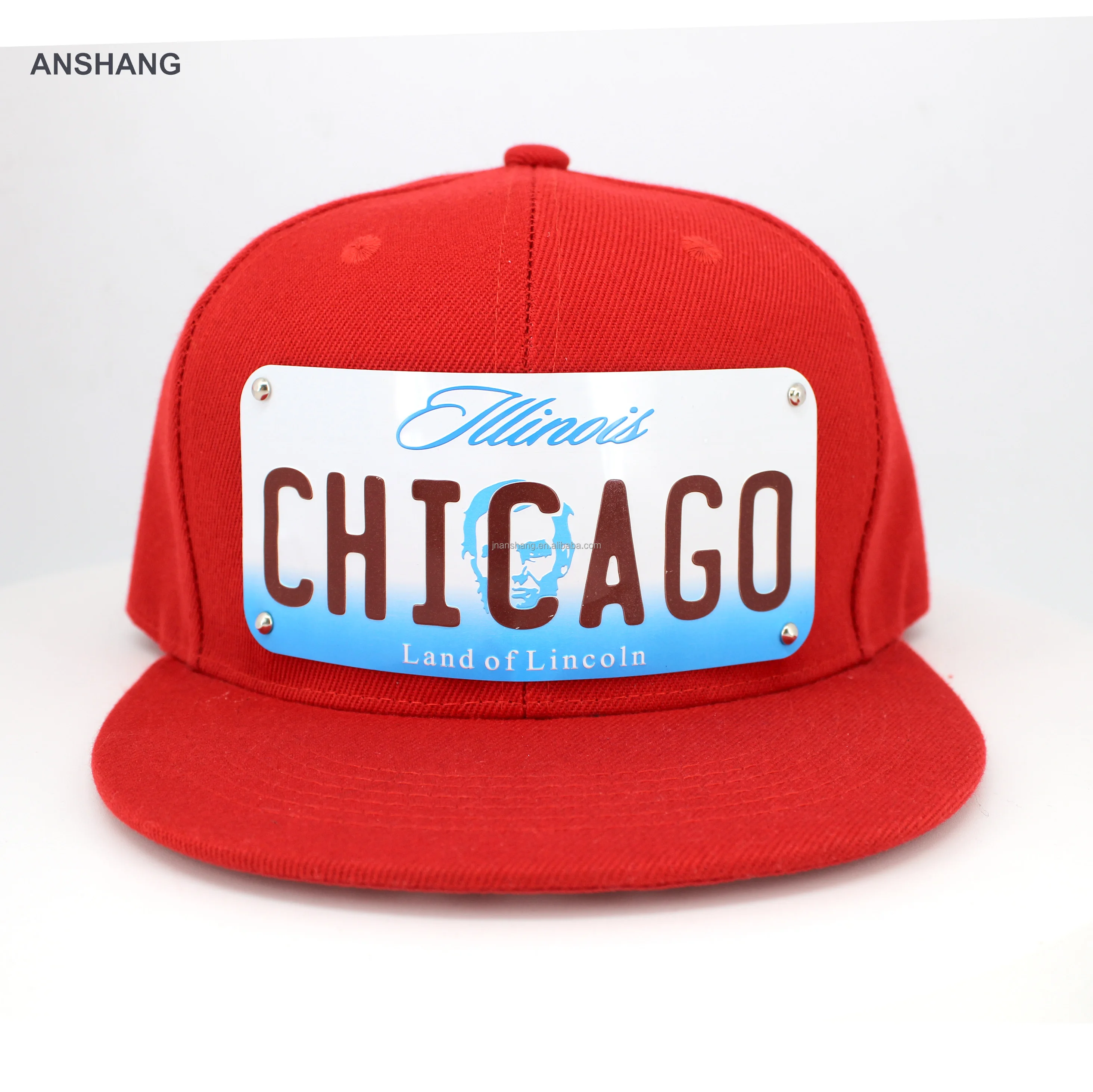 SEDEX 6 Panel Chicago Metal Plate Snapback Hat Illinois Cap| Alibaba.com