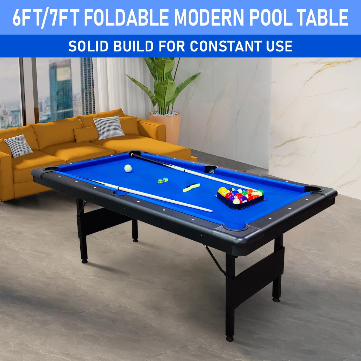 SZX 6ft 7ft Billiard Table Portable Pool Table folding pool table 7ft ...