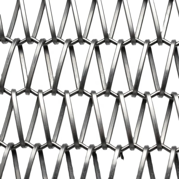 Architectural Spiral Wire Link Mesh Aluminium Metal Chain Link Curtain ...