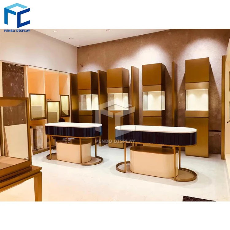 Customized Luxury Jewellery Showcase Display Jewellery Store Layout ...