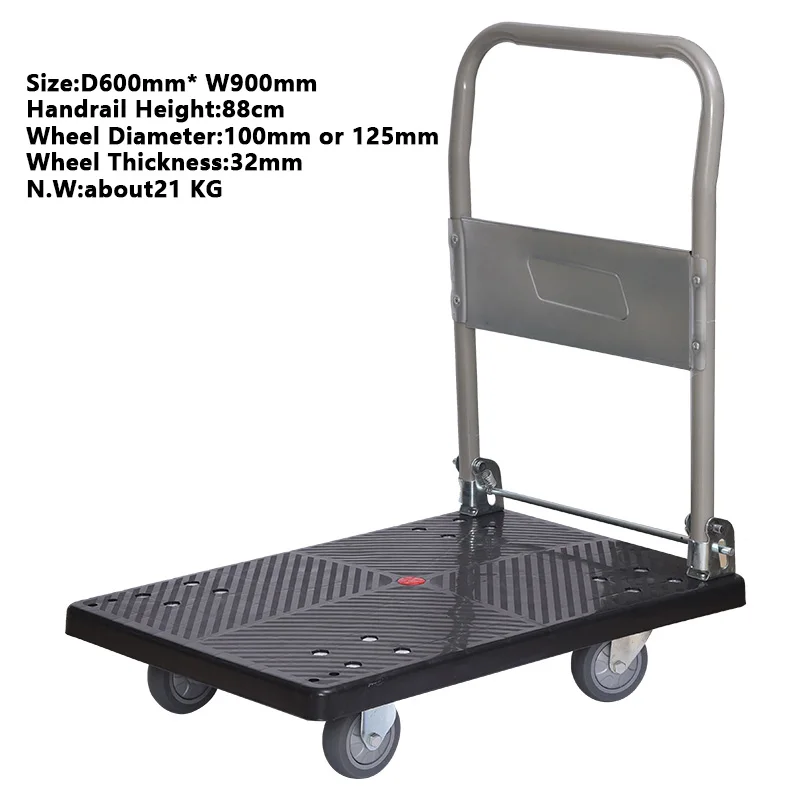 Flat Dolly Push Cart Trolley Platform Hand Truck Carrinho 700kgs Heavy ...