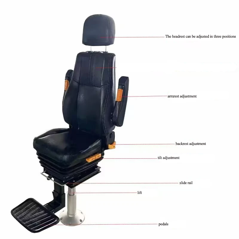 Marine Captain Seating With Adjustable Footrest Marine Driver Seat ...