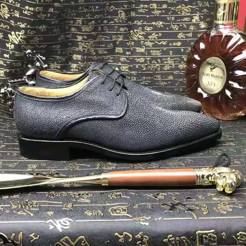 Hot Selling Leather Formal Shoes Man's Luxury Genuine Stingray Skin ...