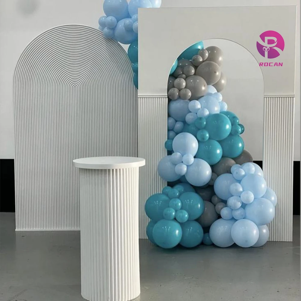 Colorful Slatted Roman Plinth Curved Hourglass Plinth Circle Cylinder ...