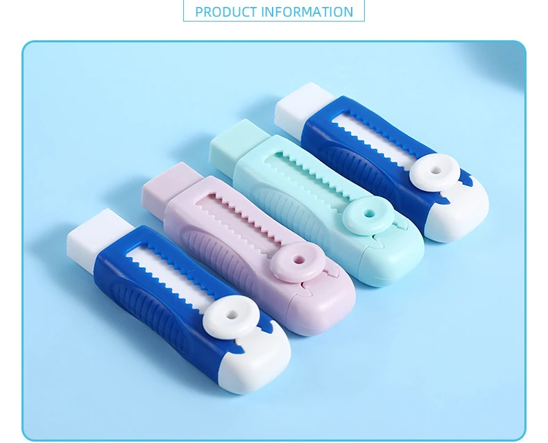 Cute Vintage Pink Sliding Pencil Eraser For Artistic Use - Oem