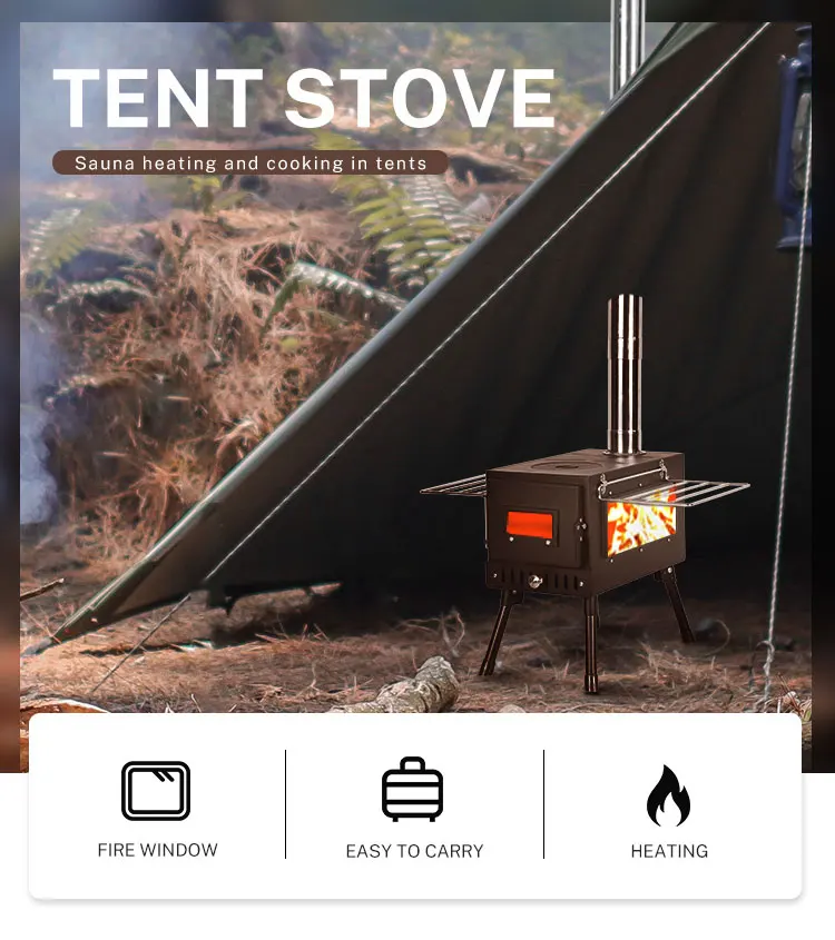 HOMFUL Portable Tent Heating Stove - Durable & Easy to Use
