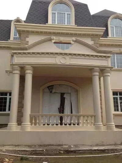 Grc/grg/eps Style Roman Column Carved Smooth Column Flower Pot Cornice For Commercial Buildings ...